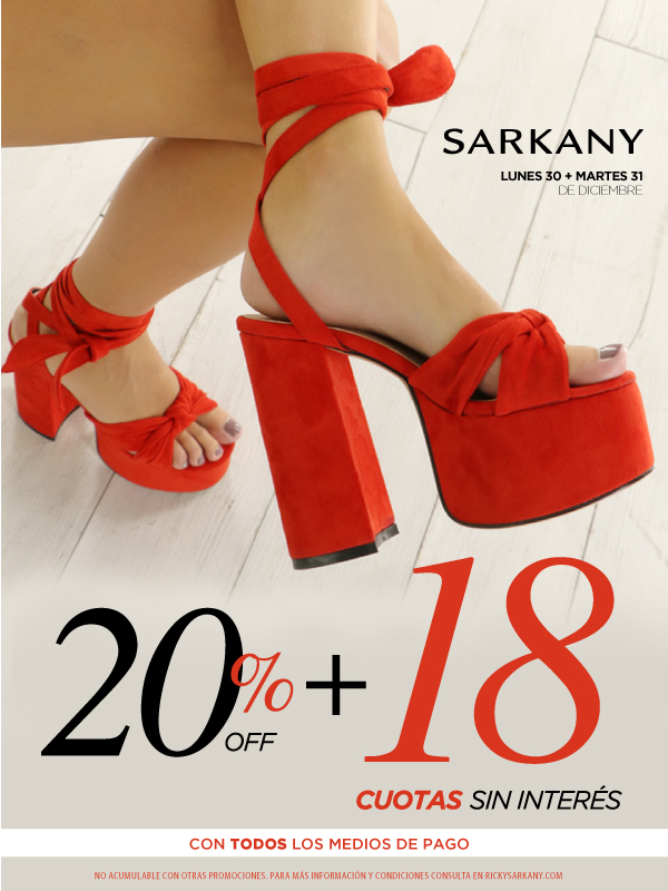 SARKANY - 20 off + 18 cuotas | Ribera Shopping
